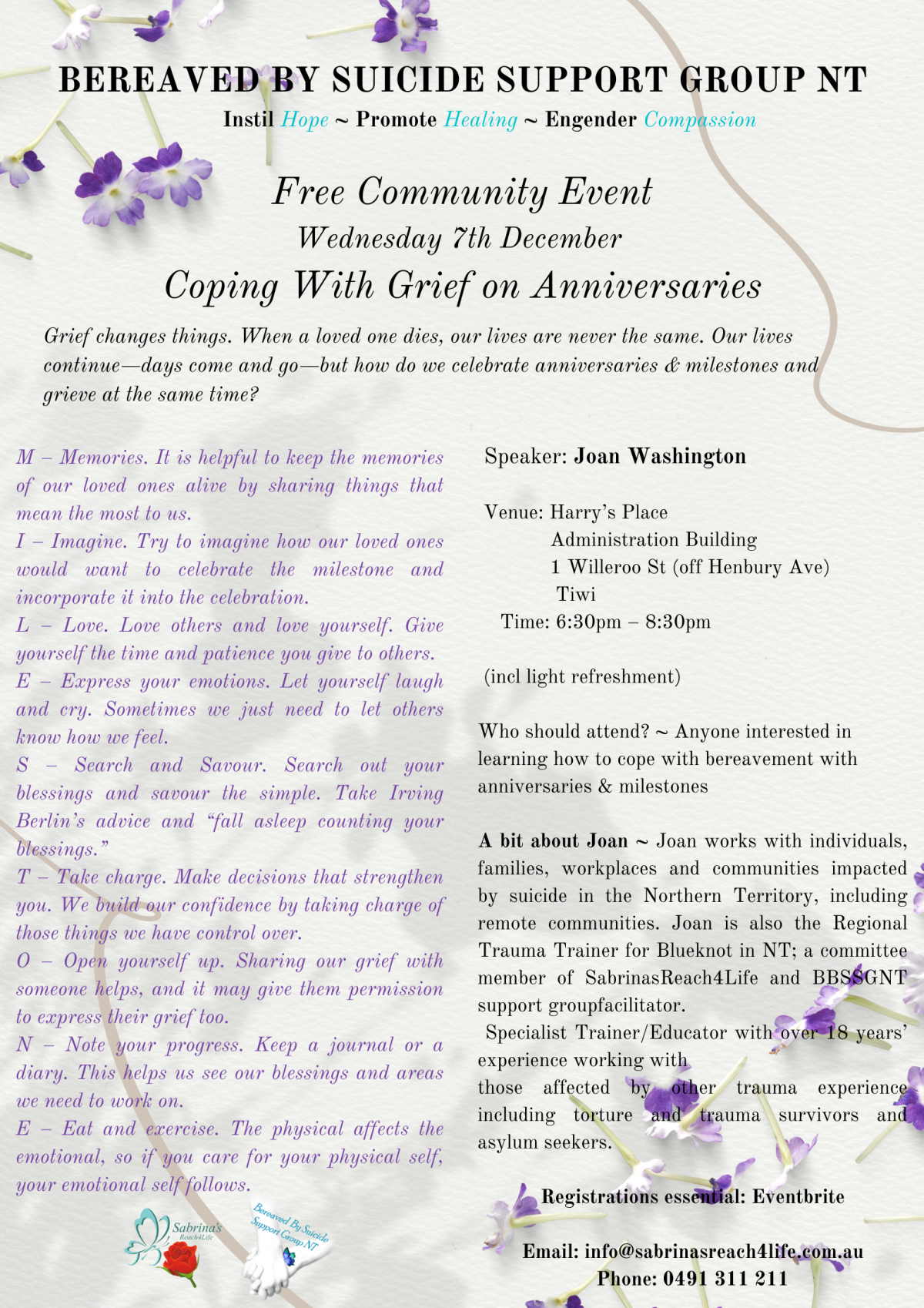 Coping with Grief on Anniversaries | Sabrinas Reach 4Life